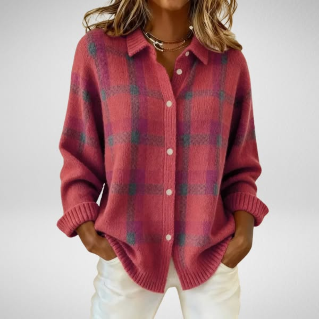 Margaret™ | Elegant Checkered Sweater